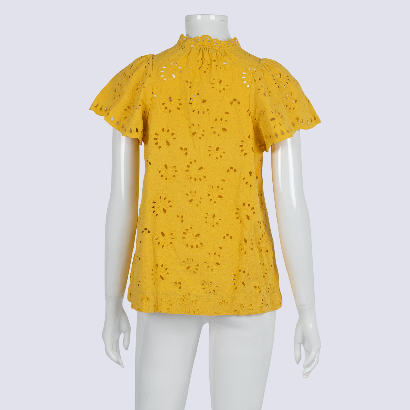 Country Road Yellow Broderie Top