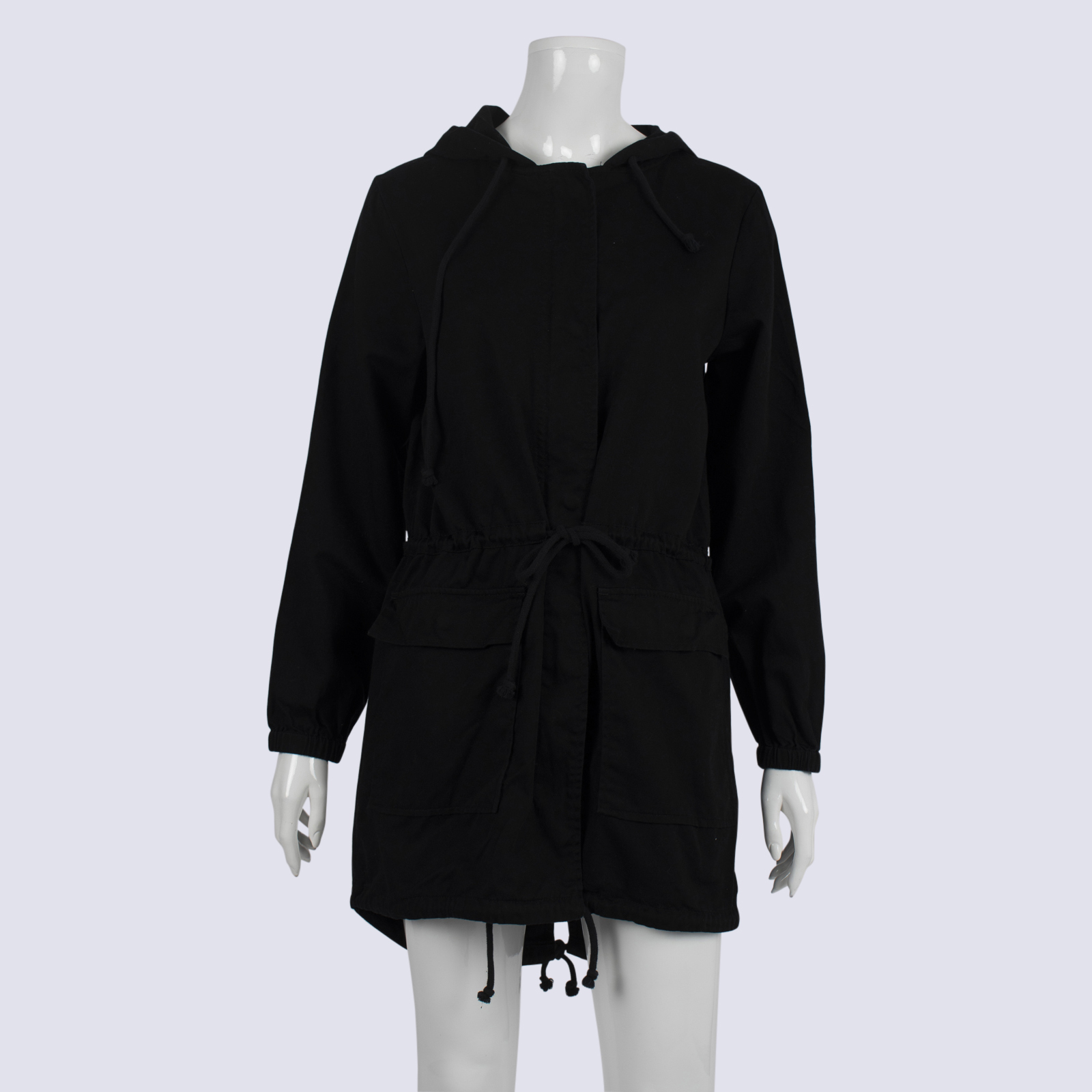 Nude Lucy Thin Black Cotton Utility Jacket