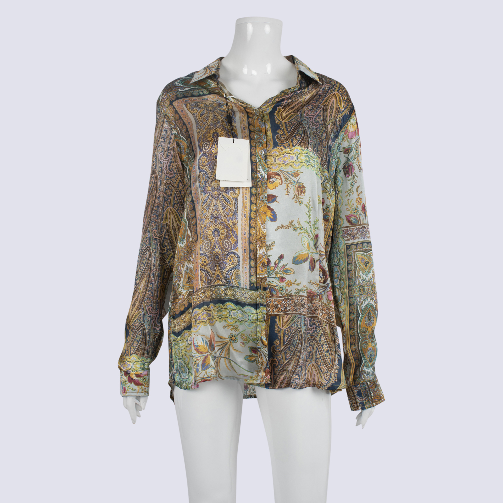 NWT Malvin Silk Paisley Pattern Shirt