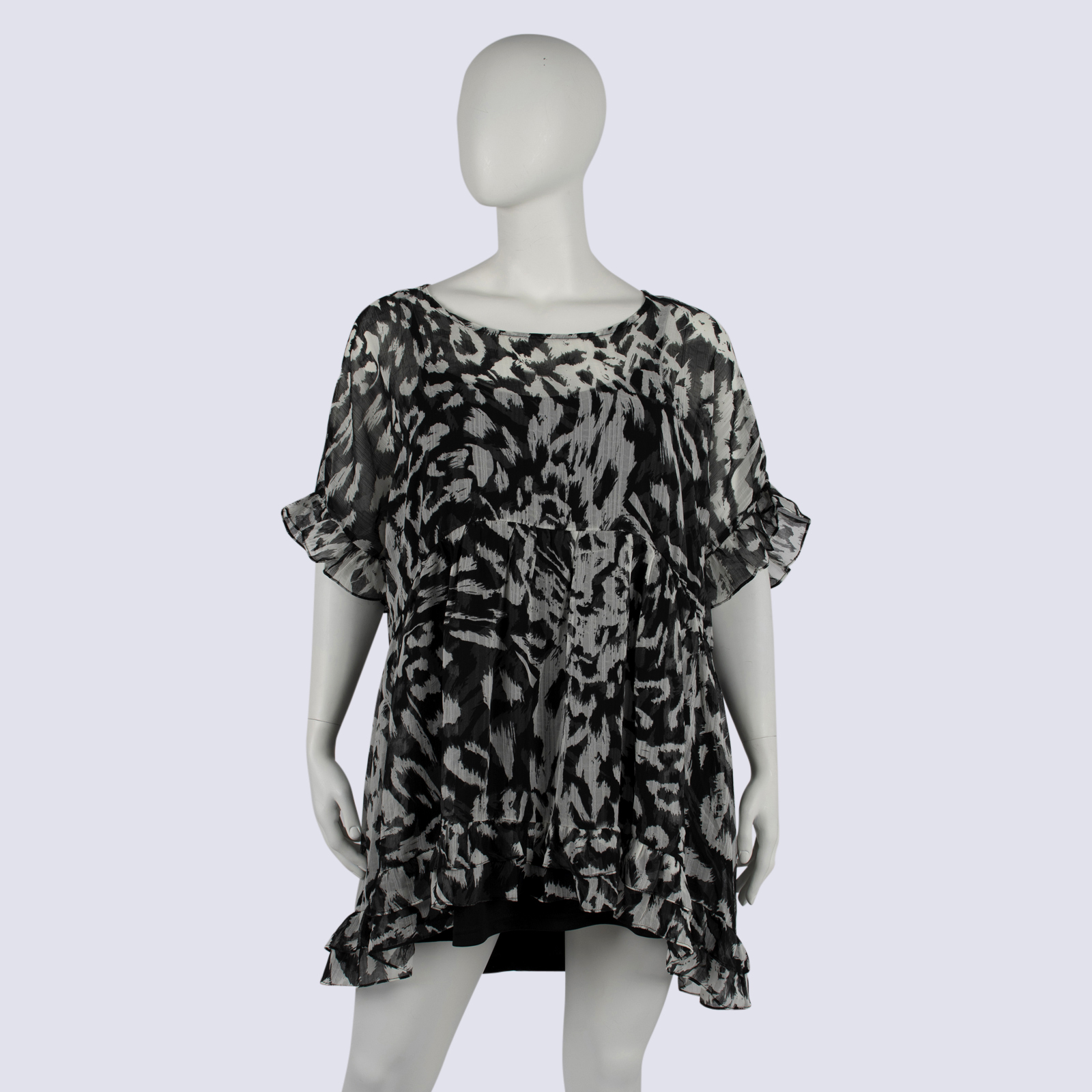 Arna York Animal Print Top with Slip