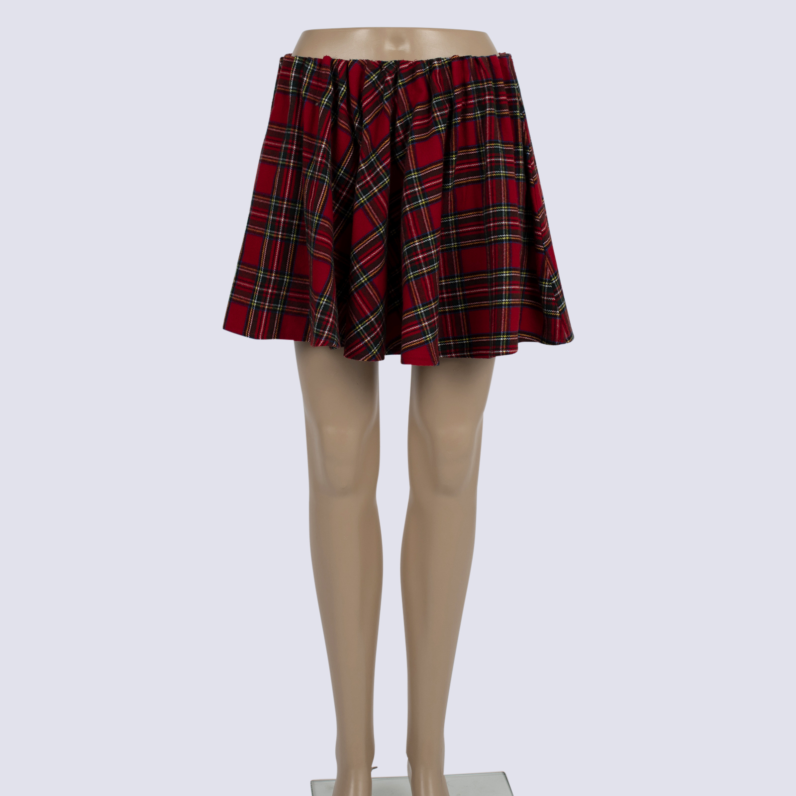 Red Tartan Mini Skirt - Kookai