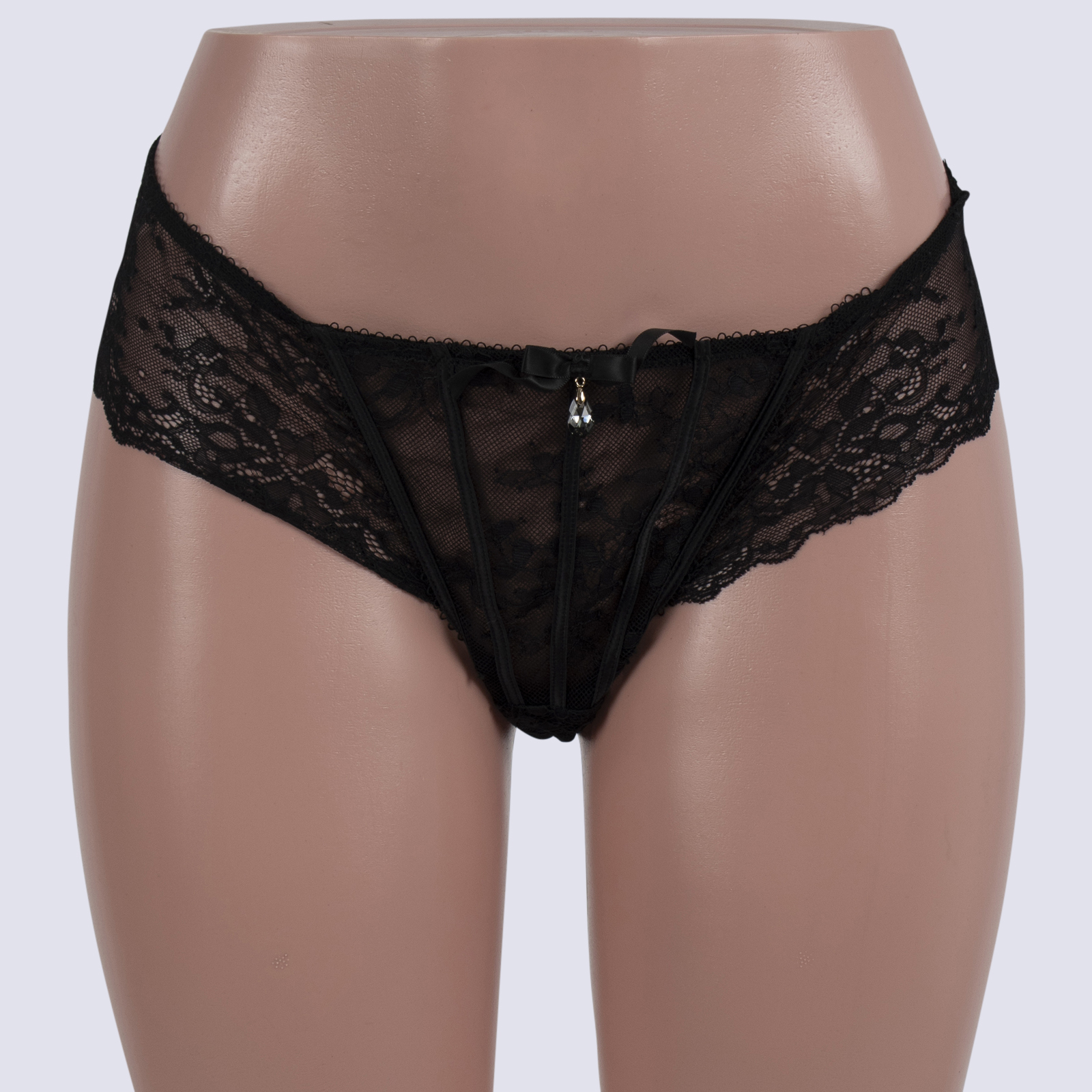 NWT Honey Birdette Black Lacy Brief