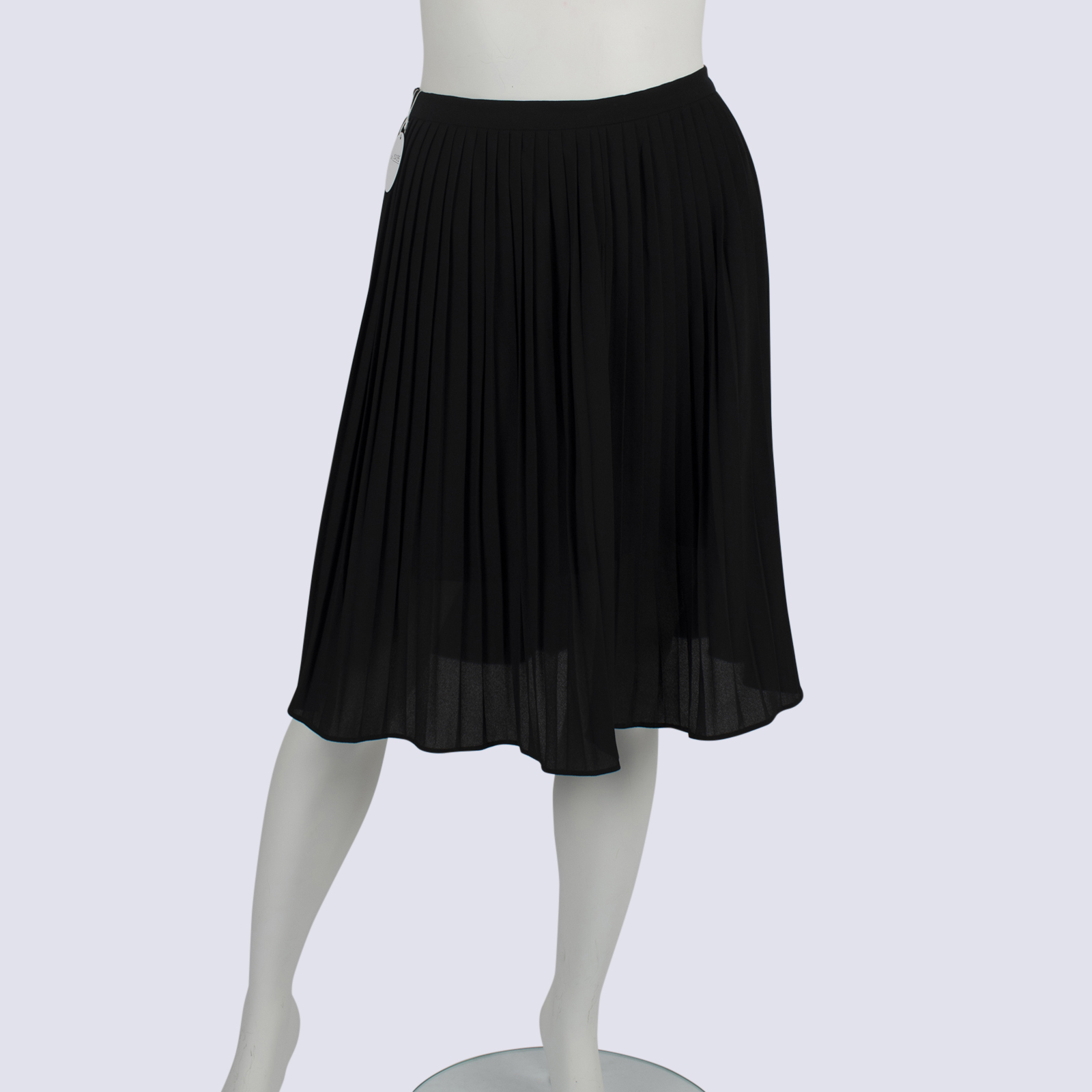 Basque Black Pleated Skirt