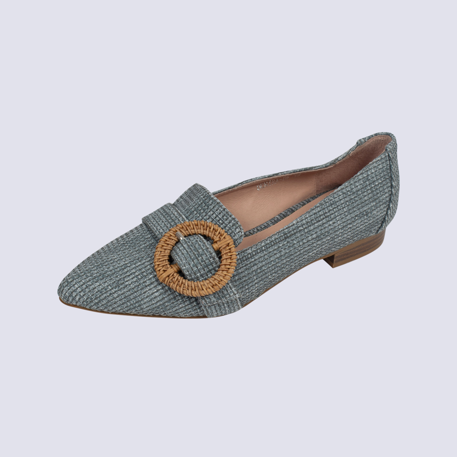 Blue Pointy Tweed Flats - Diana Ferrari