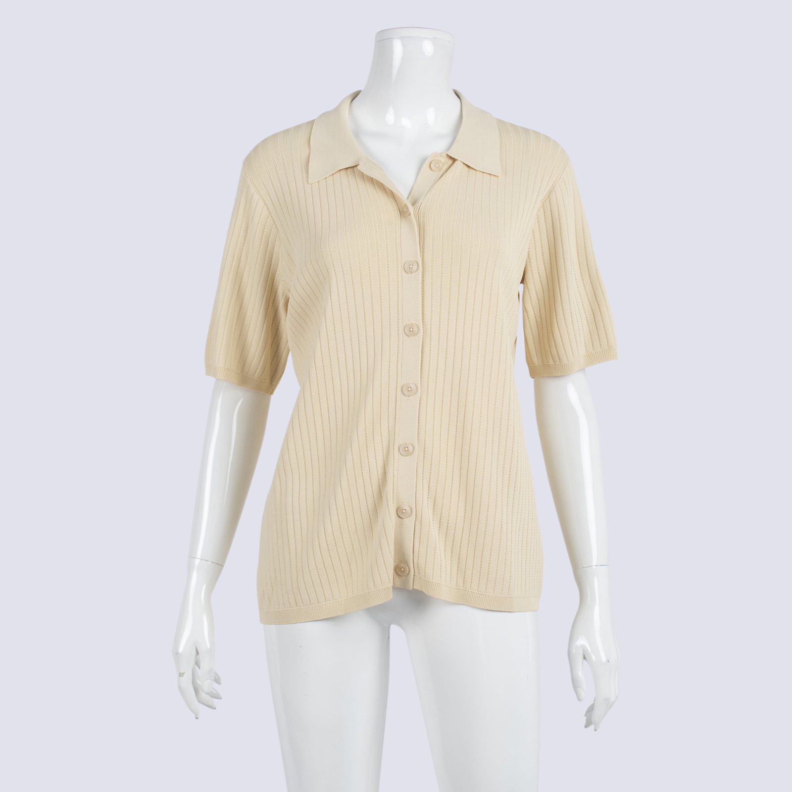 Cream Short Sleeve Cardigan - French Connection