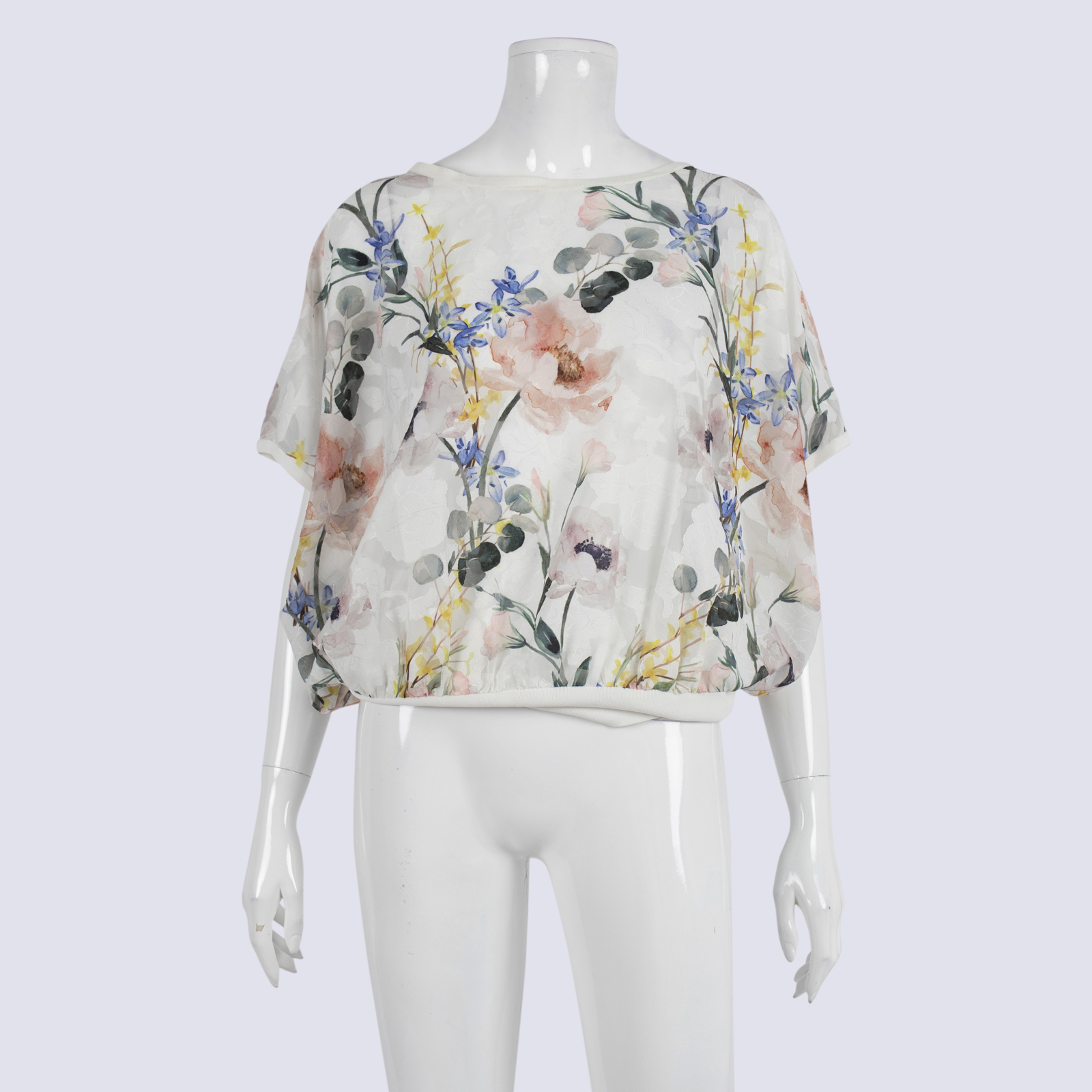 Ted Baker Floral Sheer Top W Elasticated Waist