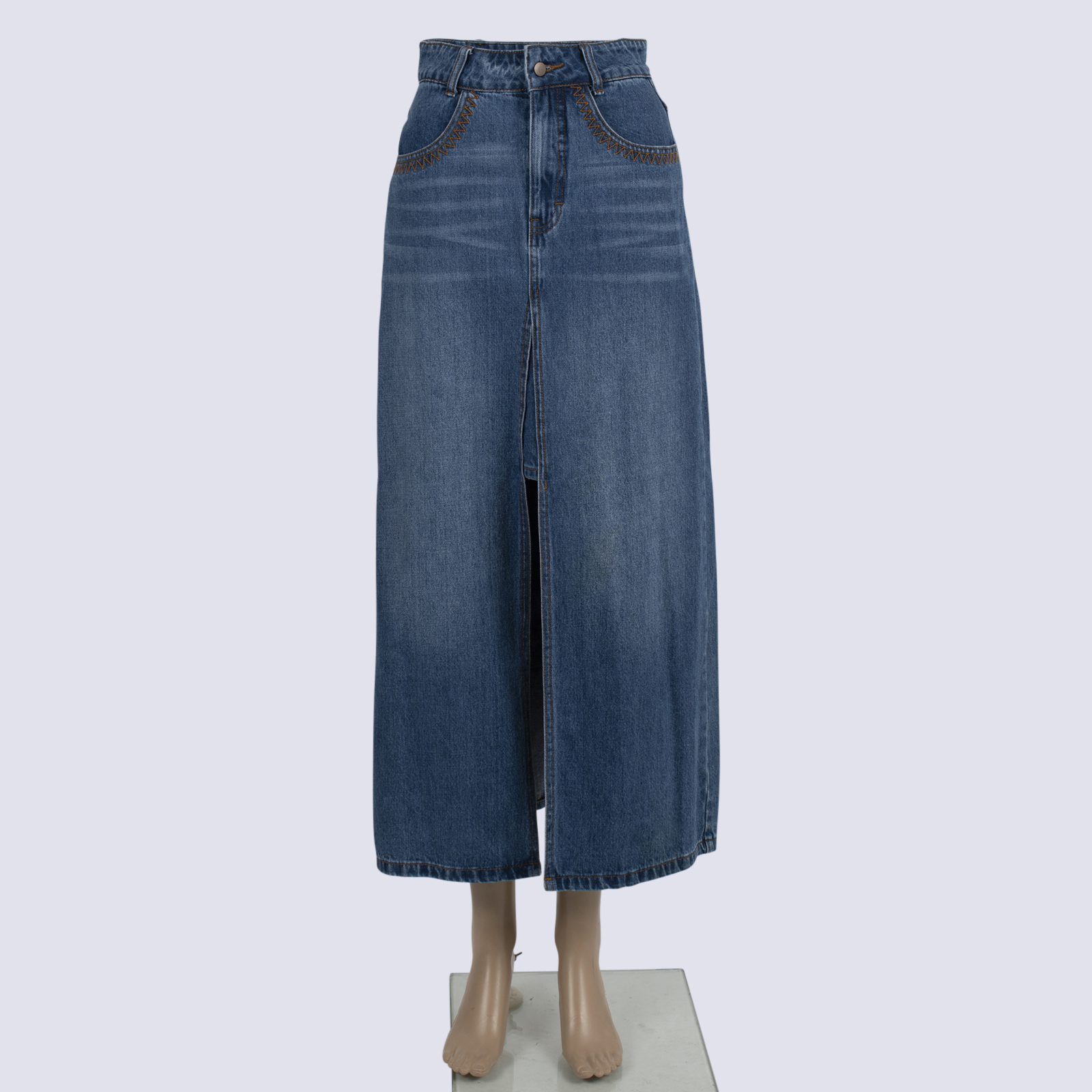 Ministry of Style Rustless Split Denim Skirt
