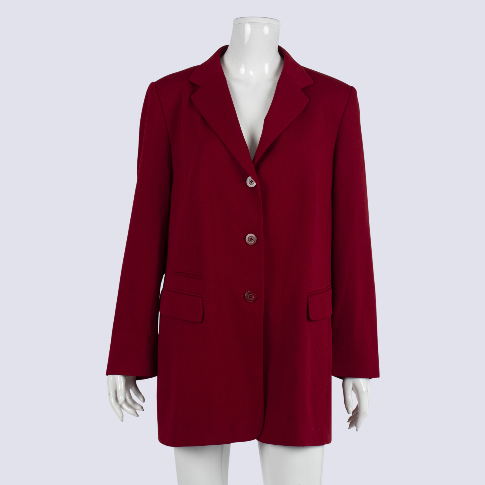 Basler Red Wool Blend Blazer