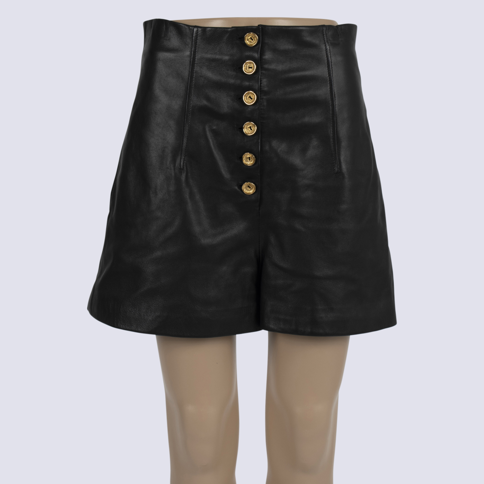 Scanlan Theodore Black Leather Shorts