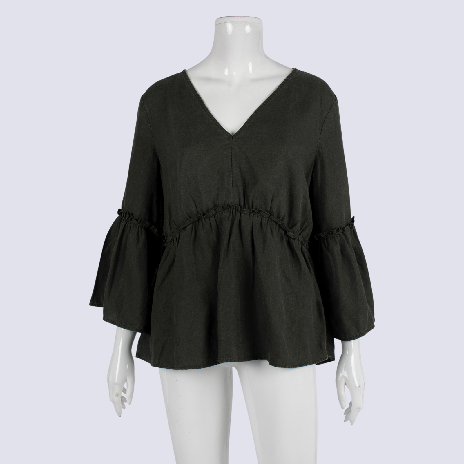 Country Road Khaki French Linen Top