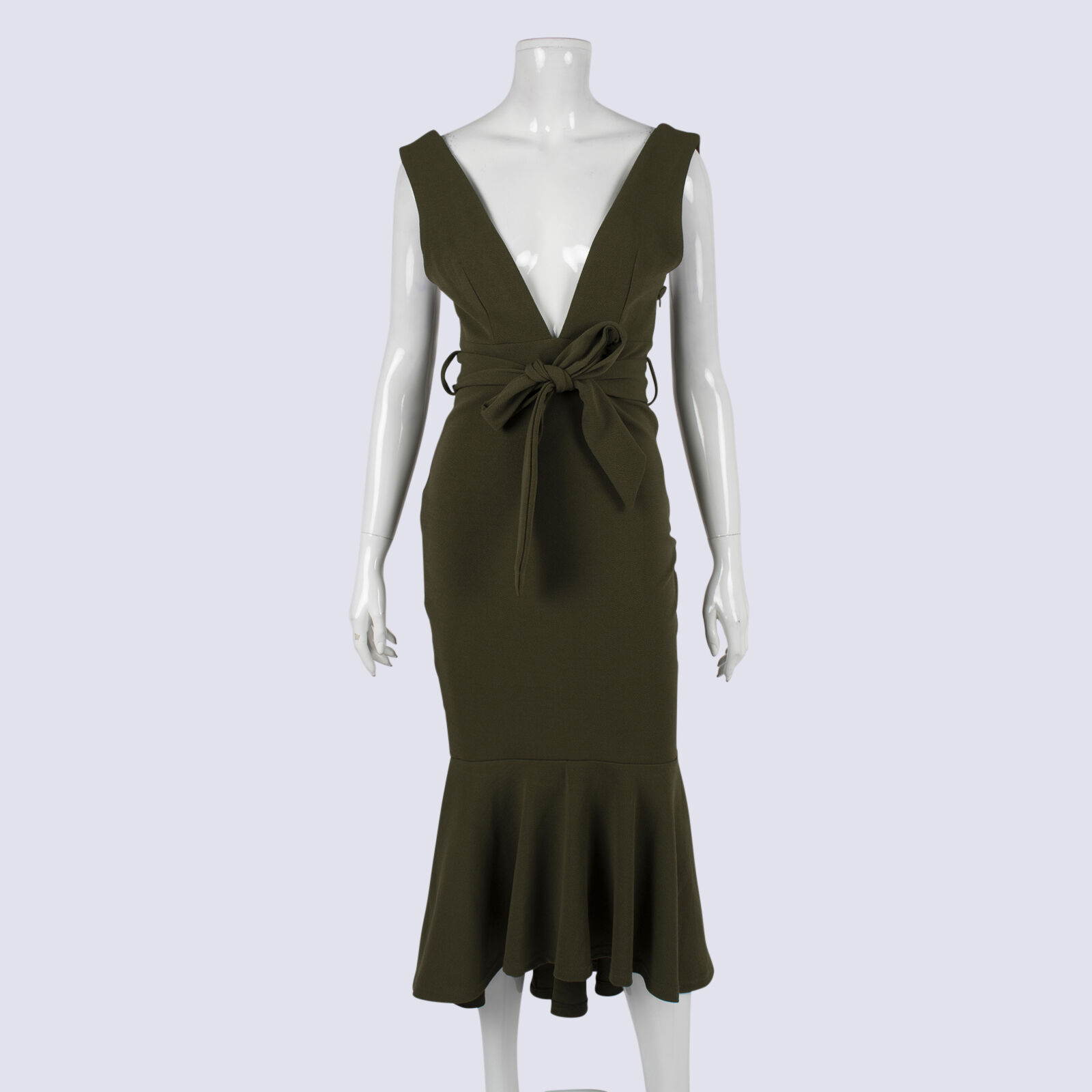 Hello Molly Sleeveless Body Hugging Dress With Tie Waist Dress