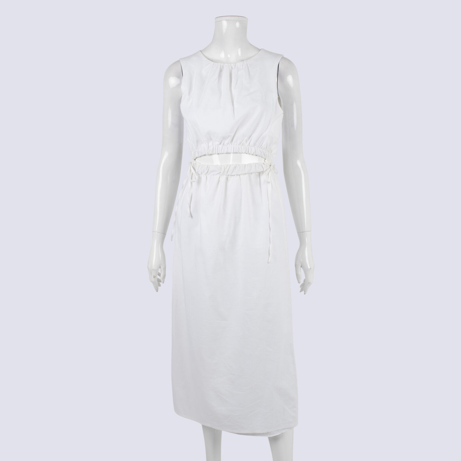 Calli Linen Blend Sleeveless Cutout Dress